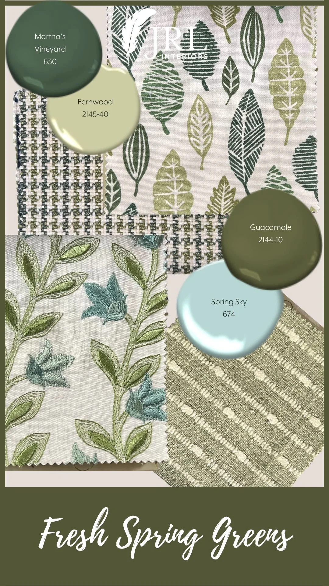 JRL Interiors — How to use spring paint colors and fabrics in decor