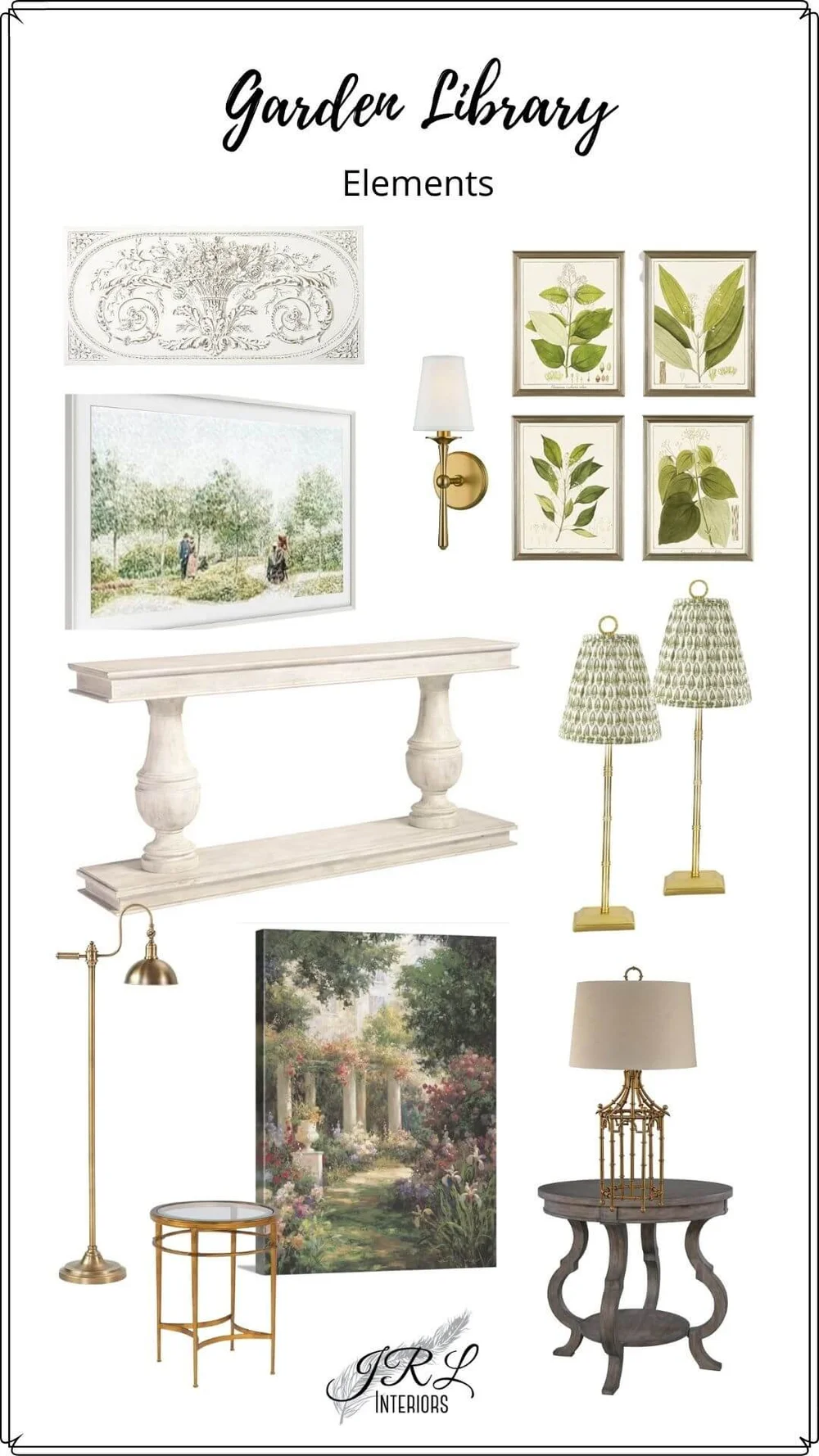 JRL Interiors — Project in Progress: A garden inspired library