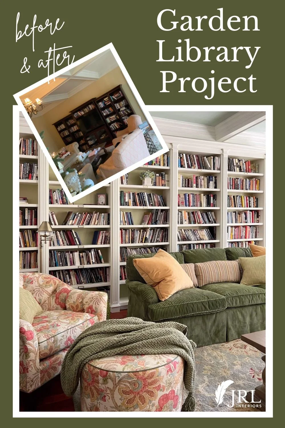 JRL Interiors — Garden Library Family Room Reveal