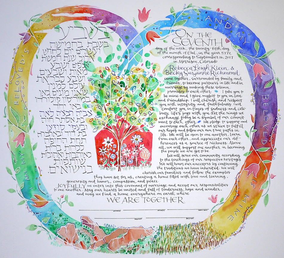 Custom Ketubot — Risa Aqua Studio