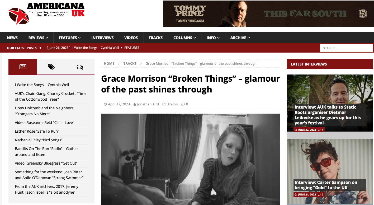 Recent Press — Grace Morrison