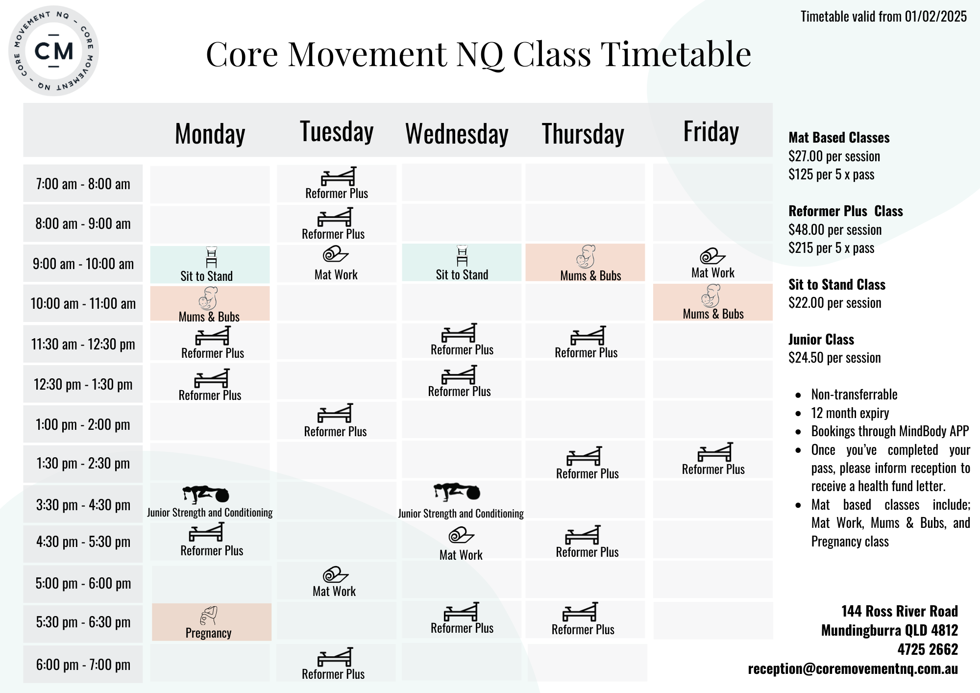 Classes — Core Movement Hub