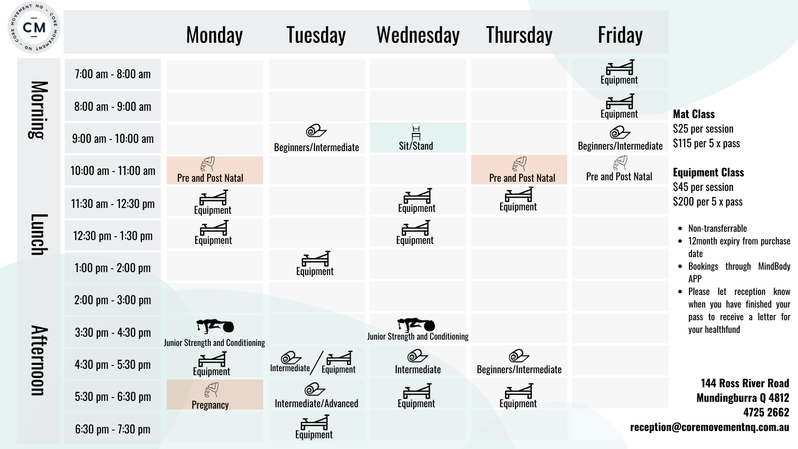 Classes — Core Movement Hub