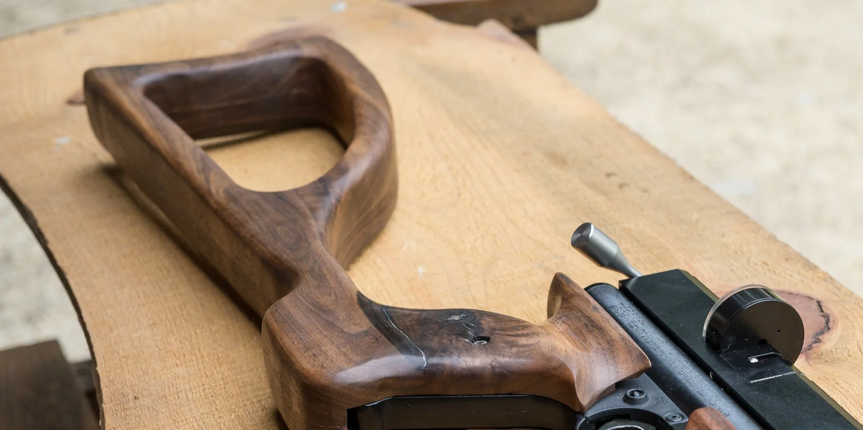 Crosman Benjamin Walnut Shoulder Stock — Hirdhawks Design