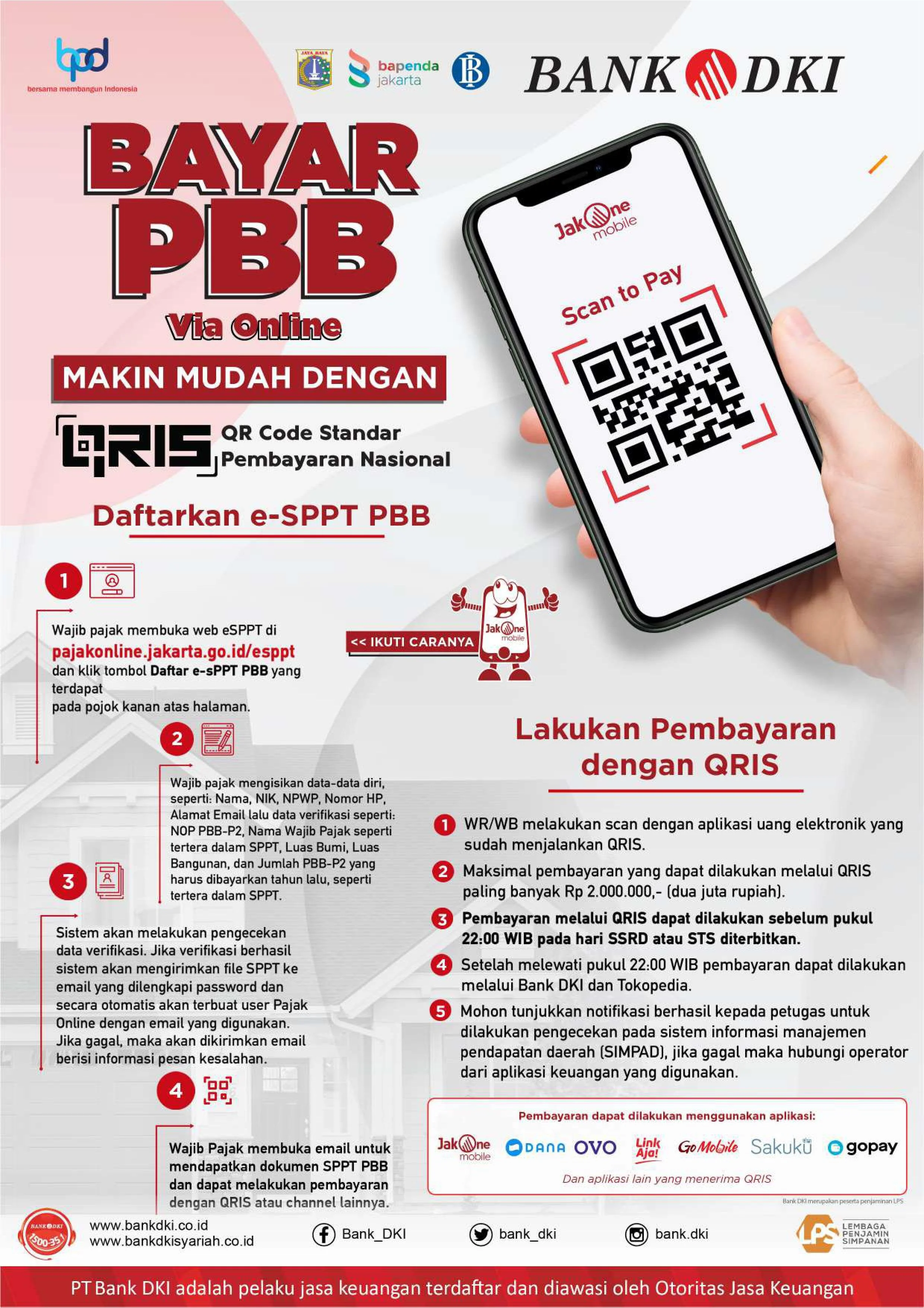 Bayar PBB Tinggal Scan QRIS melalui JakOne Mobile — JakOne Mobile Bank DKI