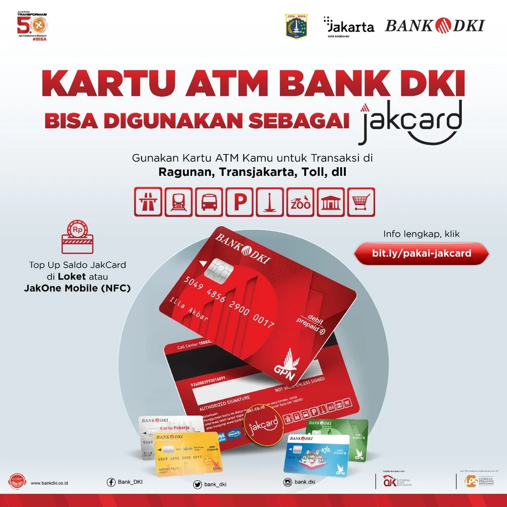 YUK GUNAKAN KARTU ATM KAMU SEBAGAI JAKCARD — JakOne Mobile Bank DKI