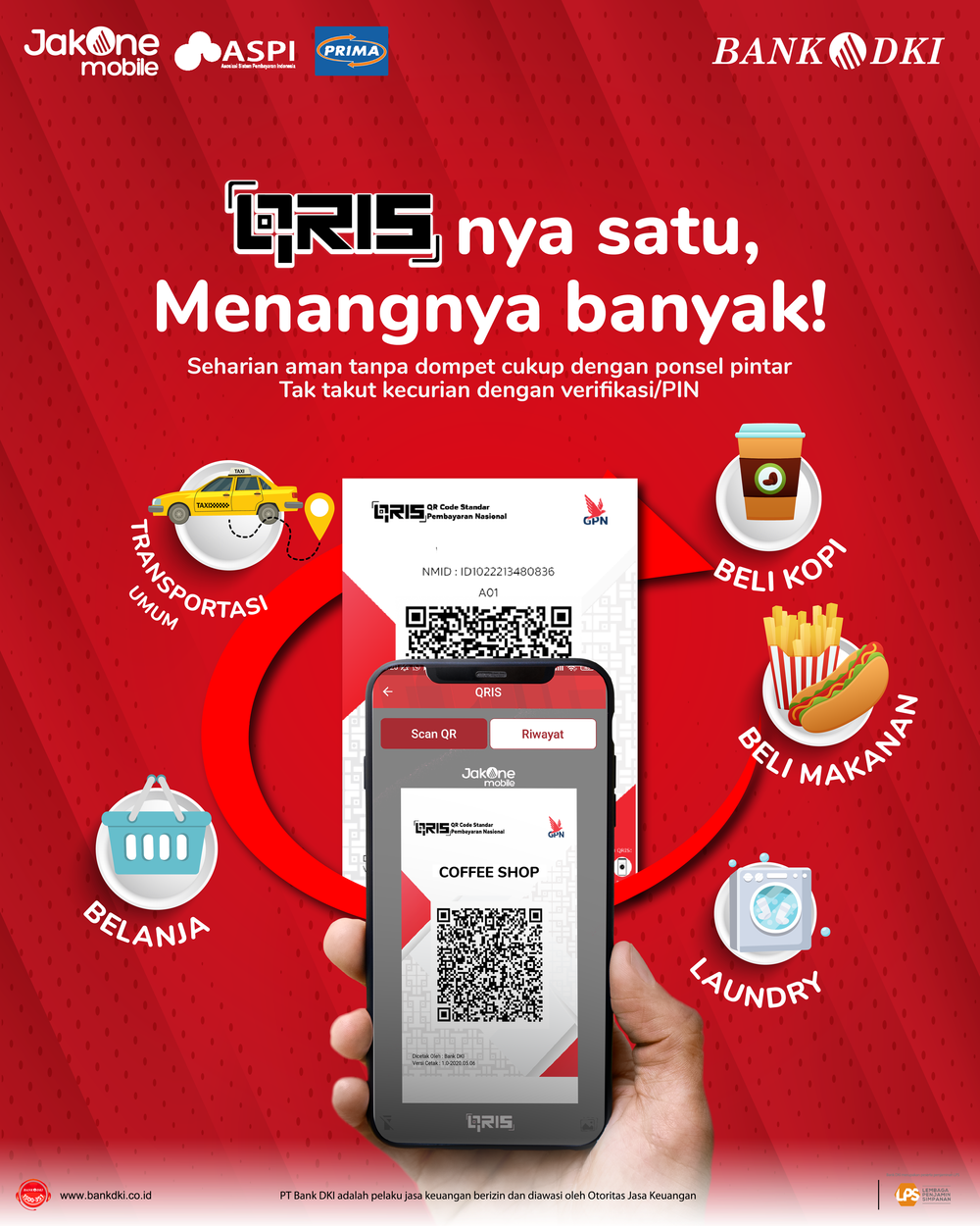 QRIS nya Satu, Menangnya Banyak! pakai JakOne Mobile — JakOne Mobile ...