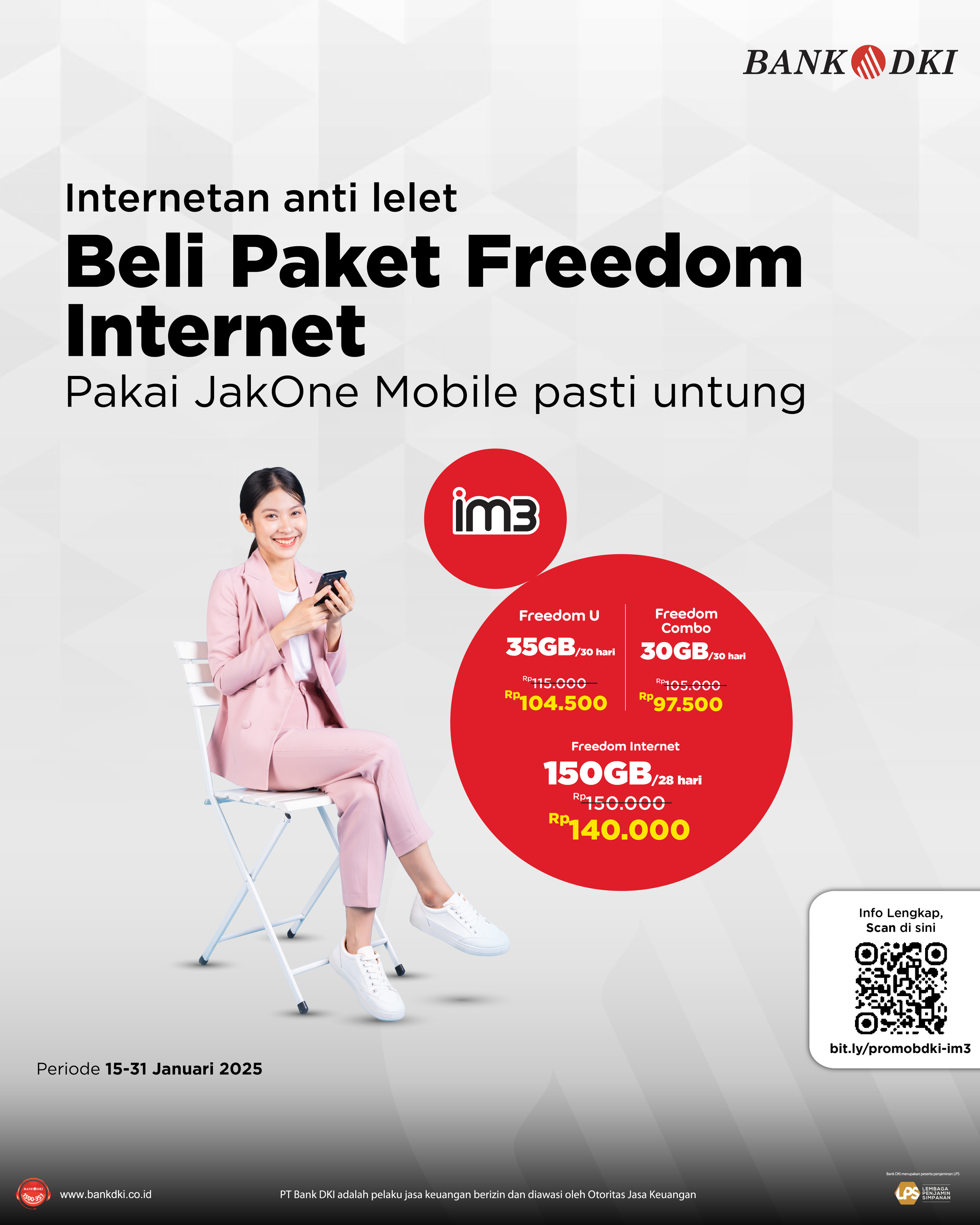 Beli Paket Data IM3 Bisa Dapat Diskon! — JakOne Mobile Bank DKI