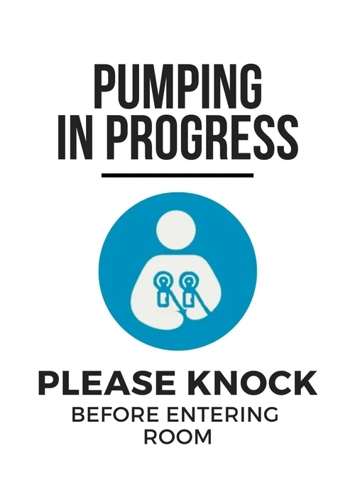 6 FREE Pumping In Progress Signs! — Milkology®