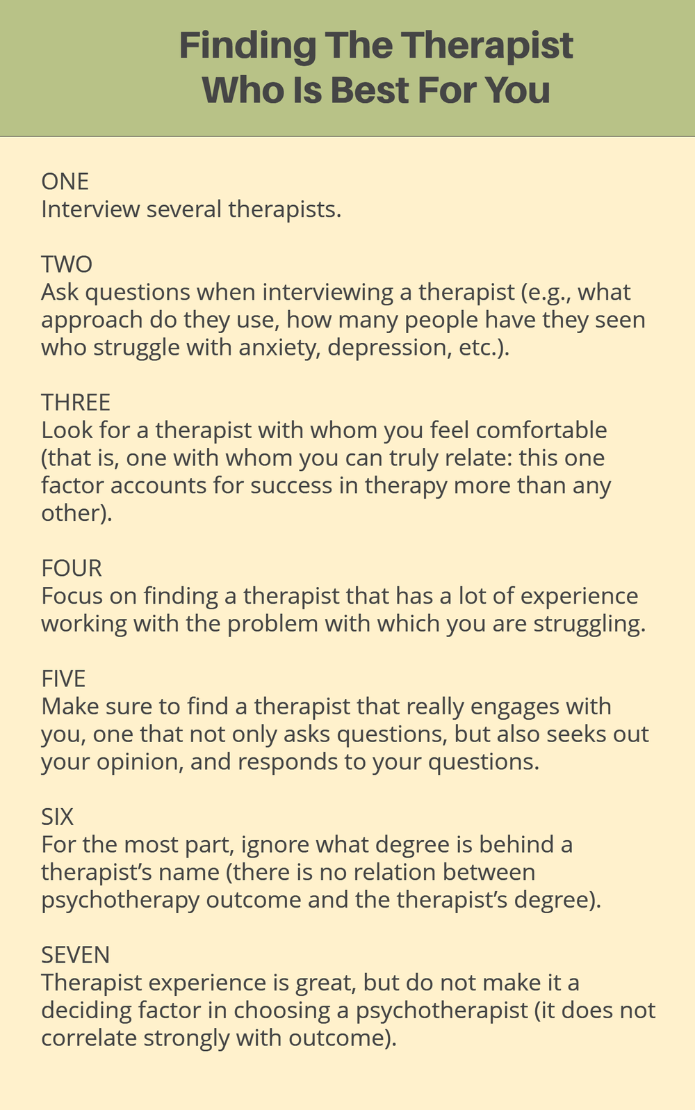 How to Find The Best Therapist (Part 2) — Invictus Psychological Services