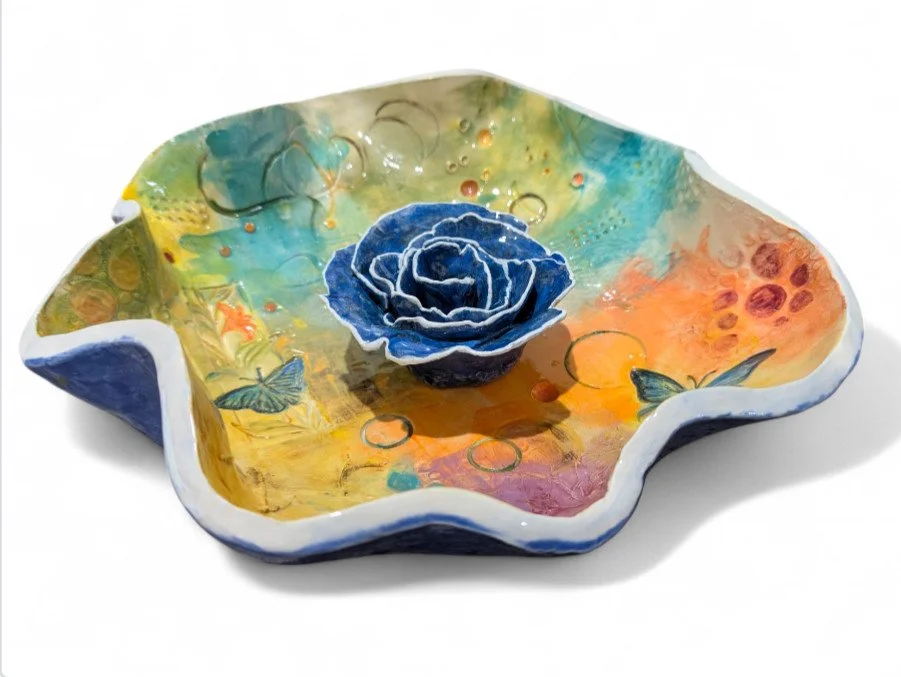 Meditative Rose - Blue Flutter — Hailey E. Herrera