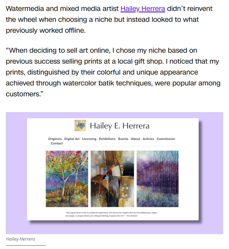 How to sell art online — Hailey E. Herrera