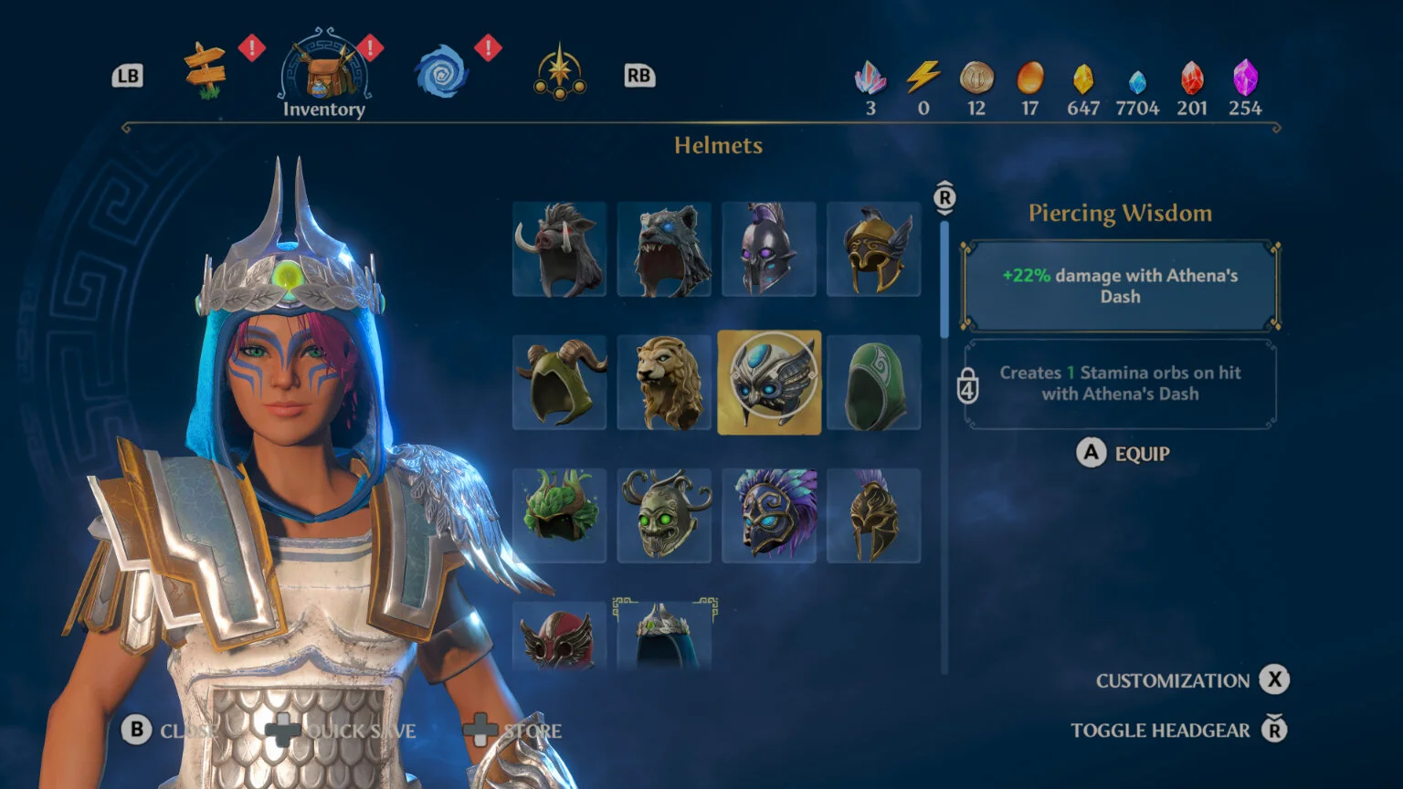 Immortals Athena Armor