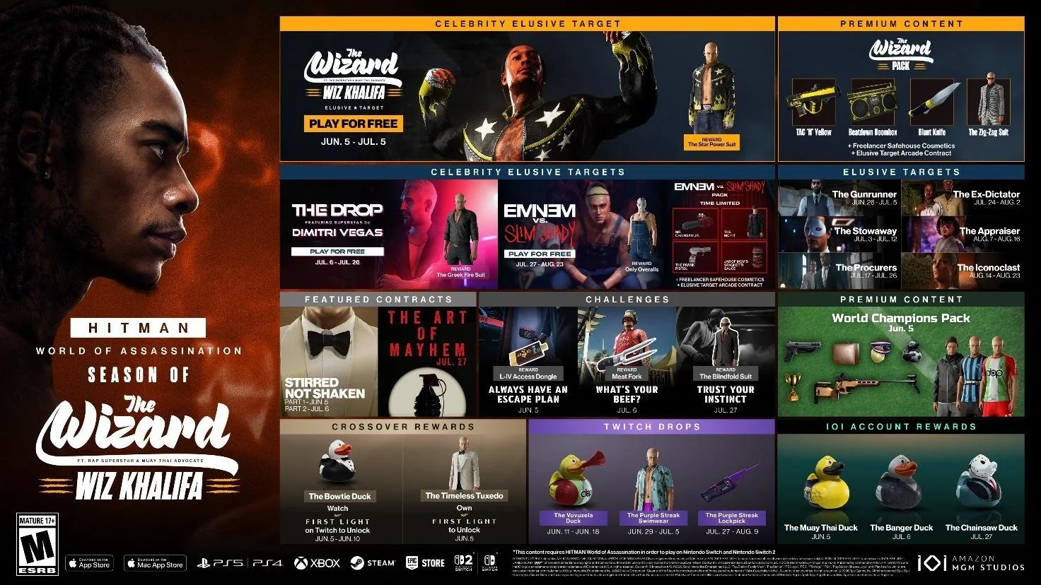 Wiz Khalifa enters the ring in a New Hitman Elusive Target Mission ...