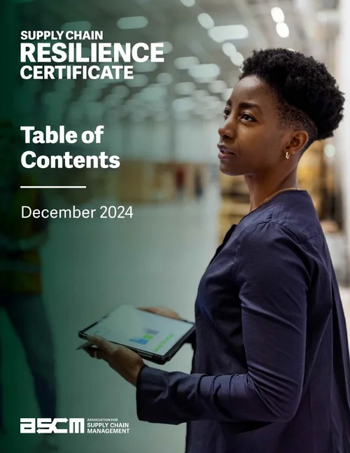 Now Available: Supply Chain Resilience Certificate — Supply Chain Mavens