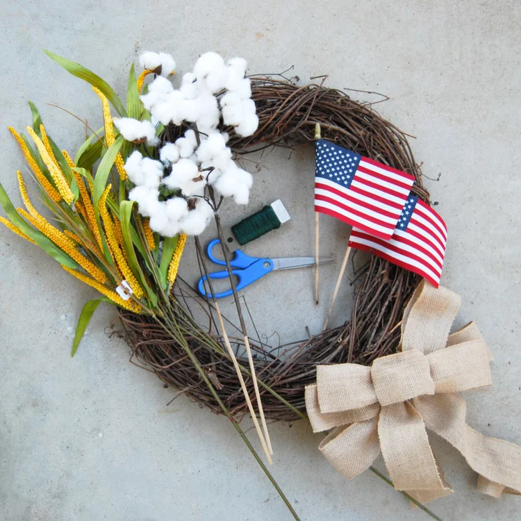 DIY Patriotic Fall Wreath for Labor Day — Bindle & Brass Trading Company