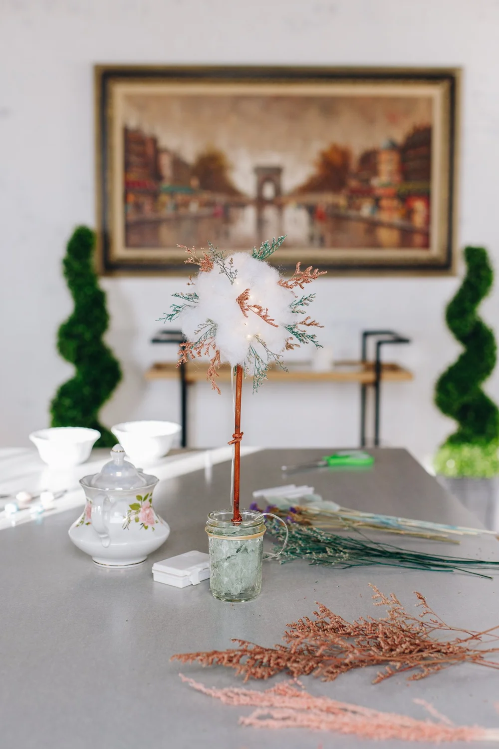 Make a Delightful Lighted Cloud Topiary out of Thrifted Finds for ...