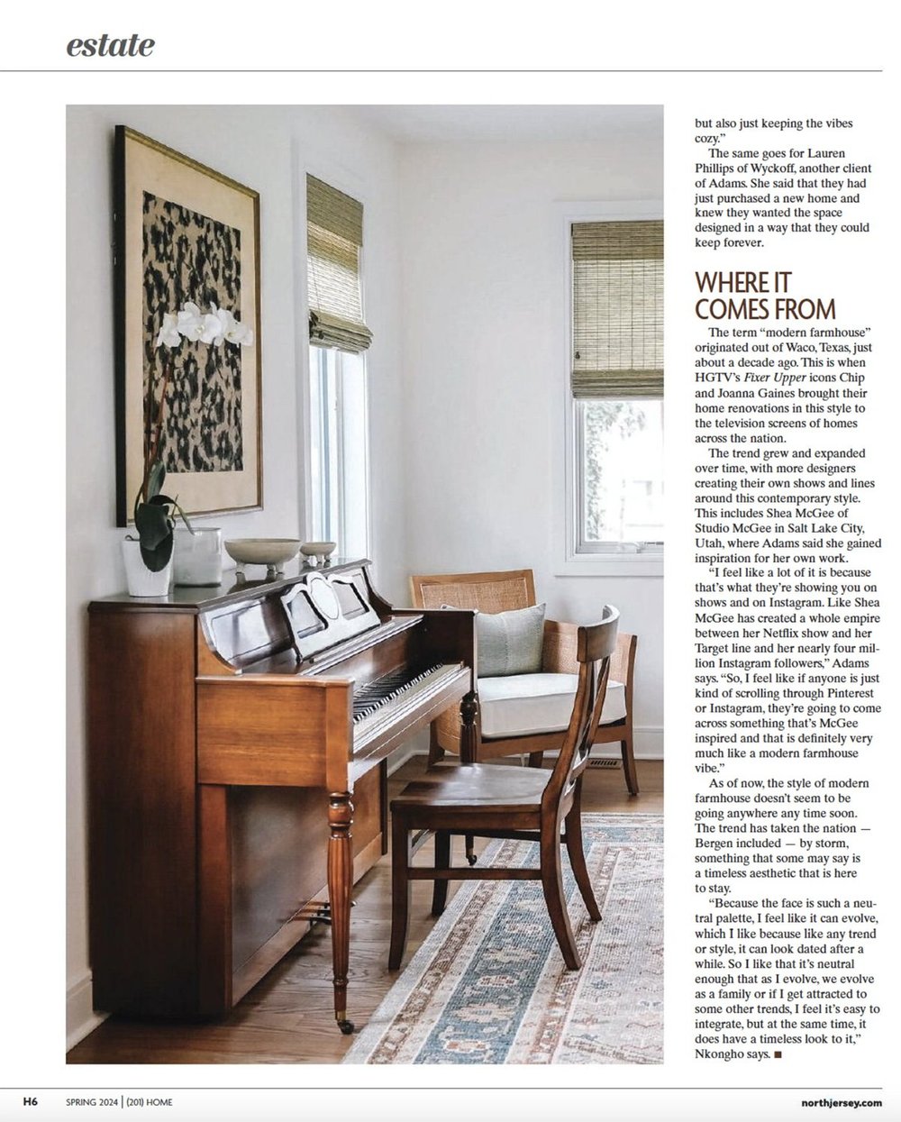 201 Magazine feature on the Modern Farmhouse Design Trend