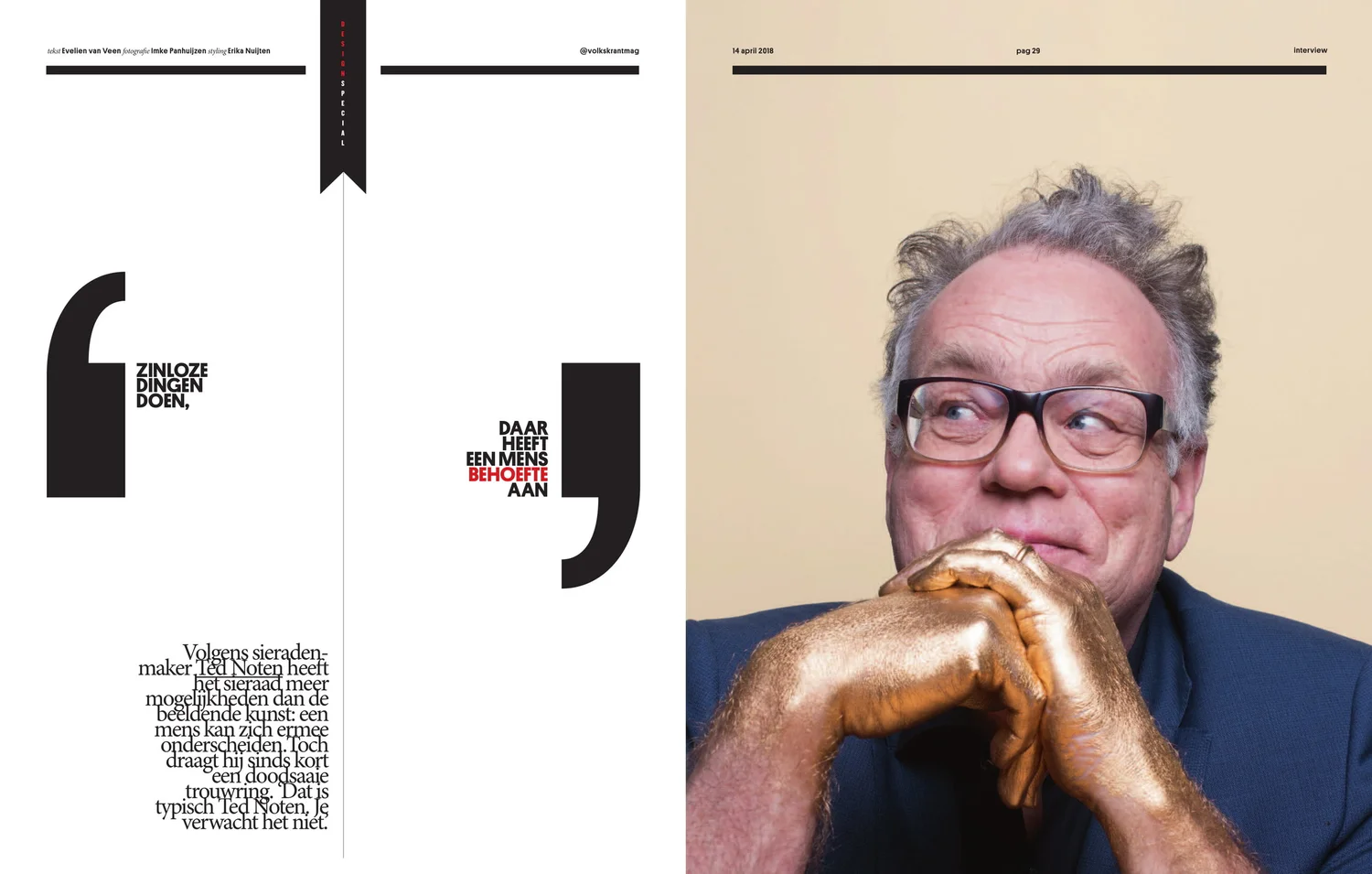 Volkskrant Magazine's Creativity Issue with Art Director, Jaap Biemans ...
