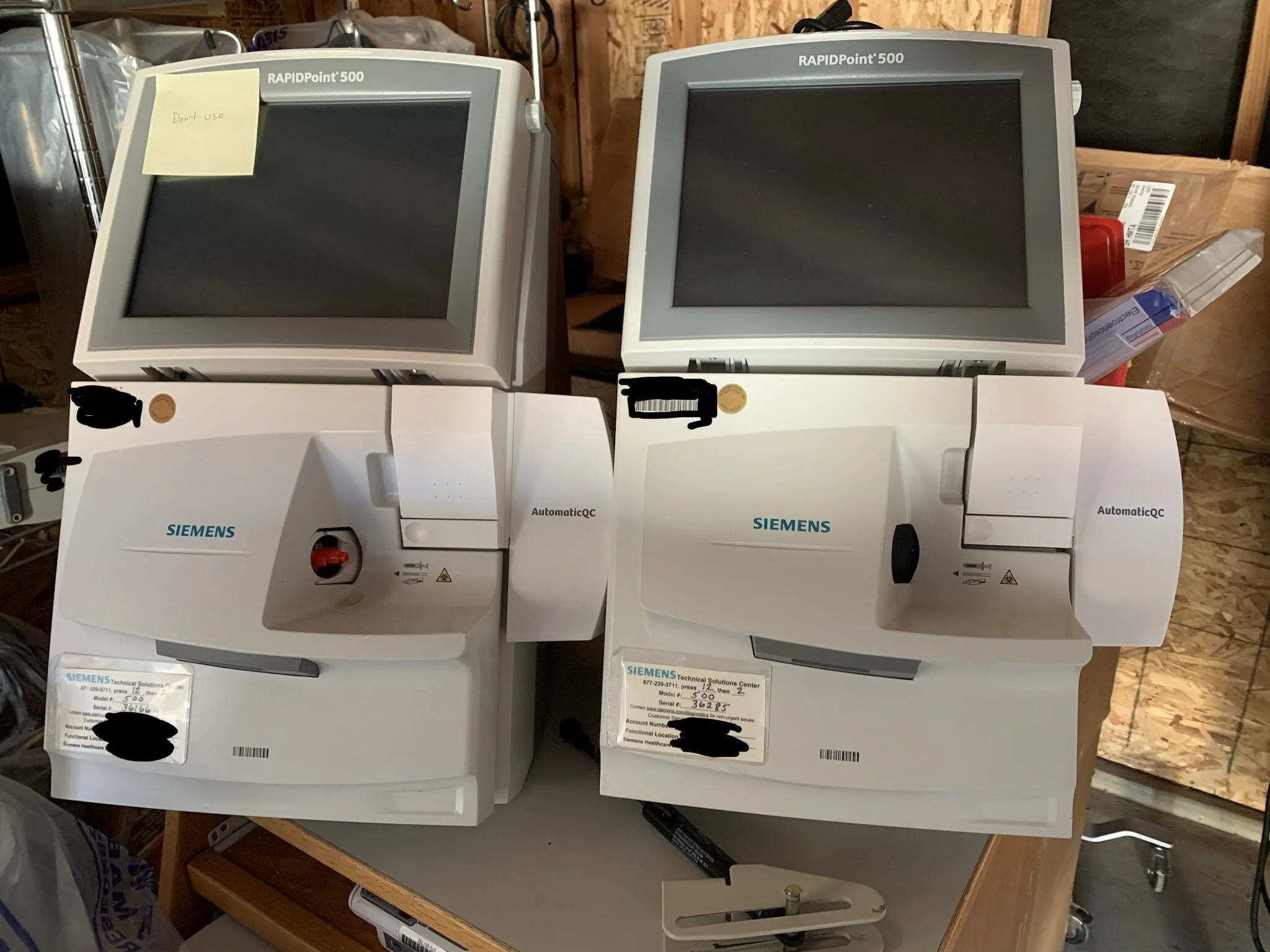 2014 Siemens RapidPoint 500 Blood Gas Analysis Systems - 2qty — IIC