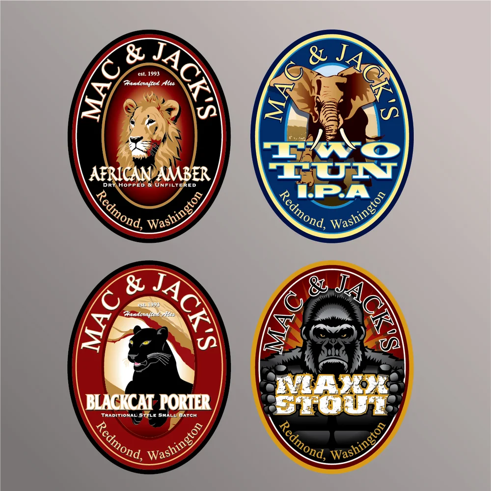 Mac & Jacks lables — Todd Arbuckle