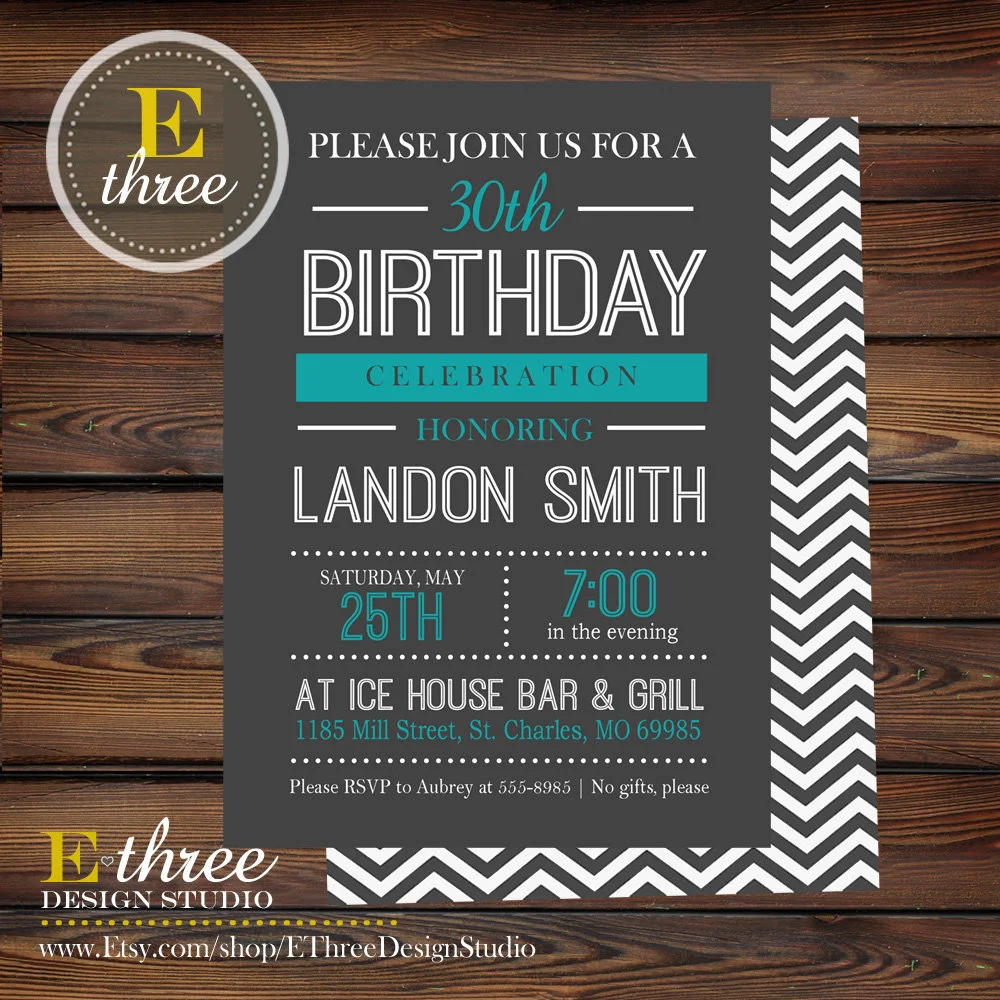 Creative Adult Birthday Invitation Wording