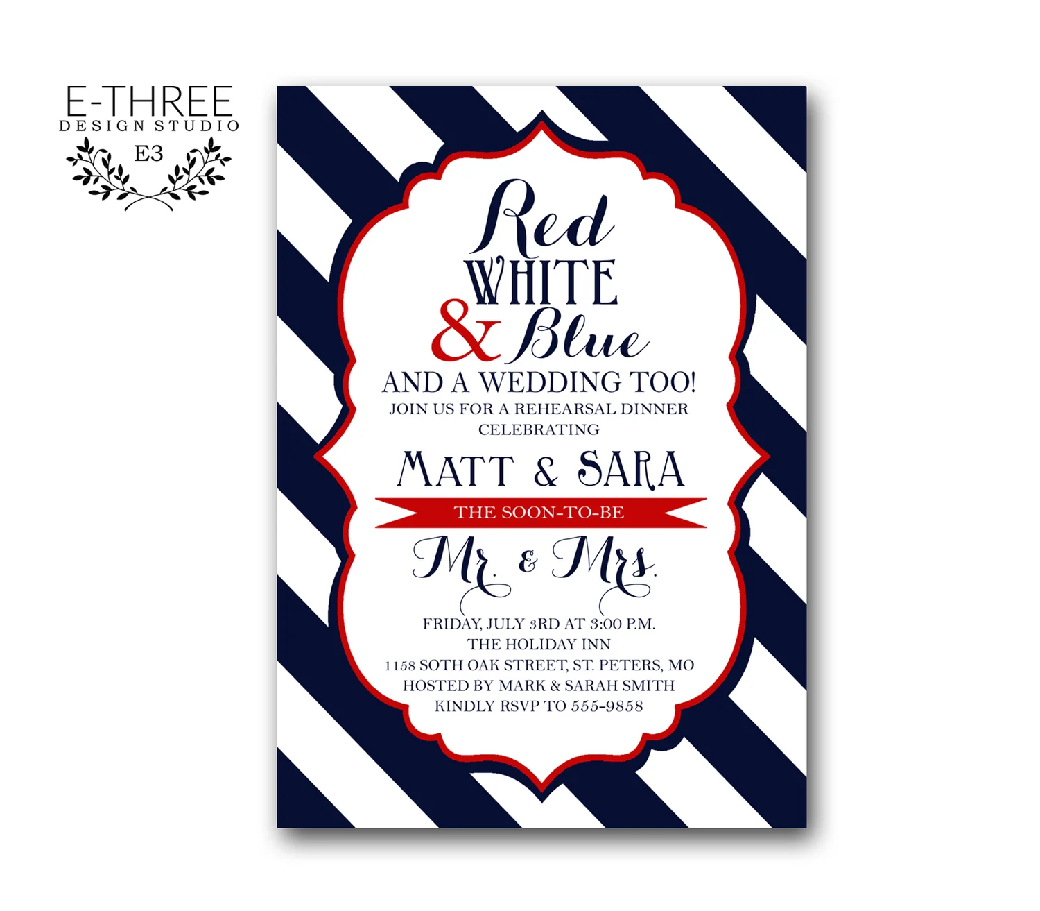 Red And White Wedding Invitations