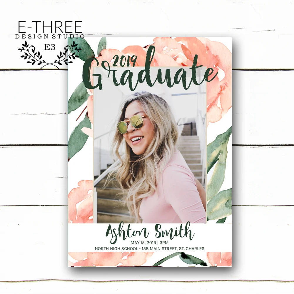 Modern College Graduation Invitations