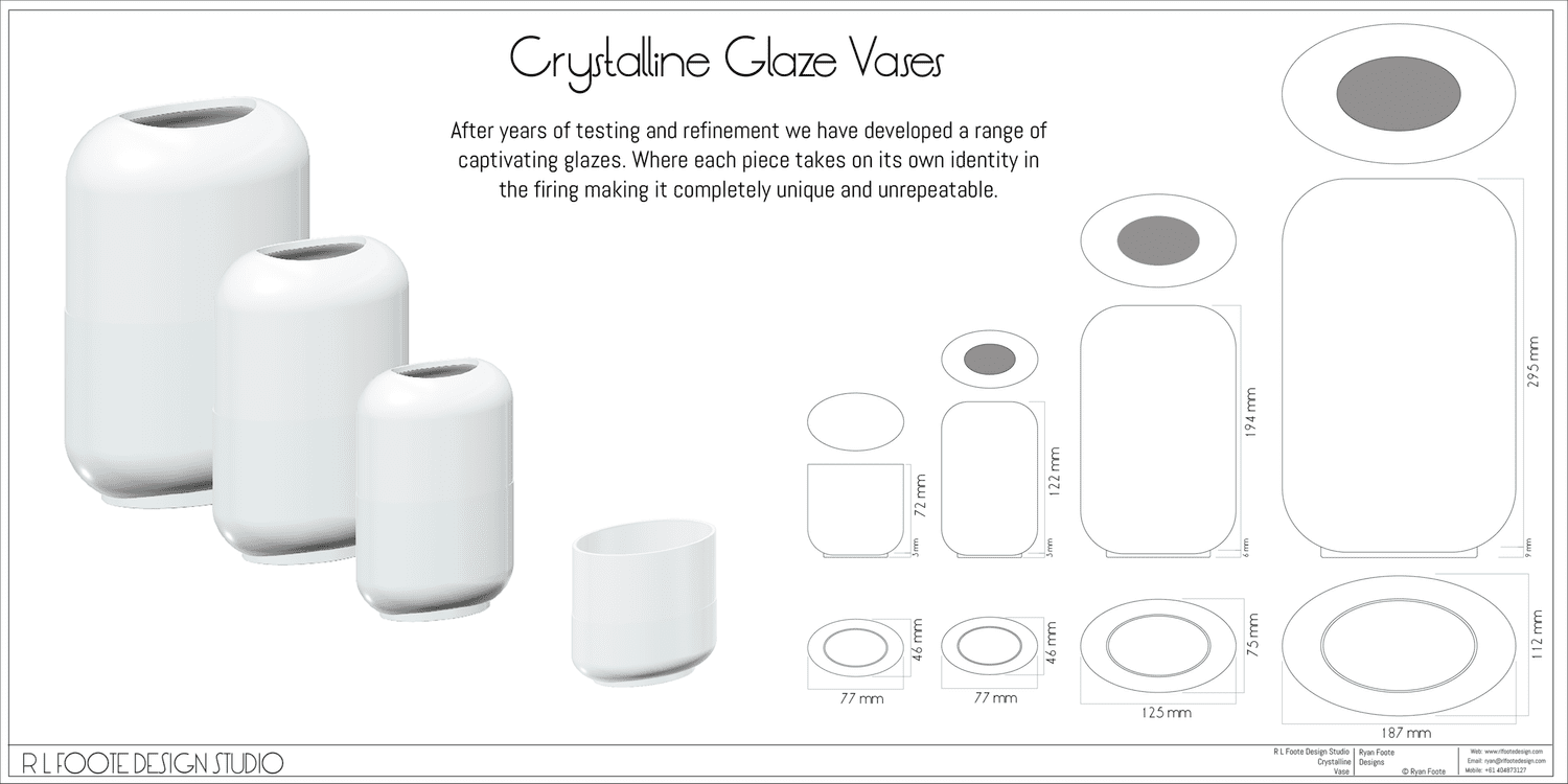 Crystalline Vases — R L Foote Design Studio