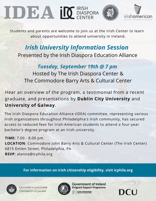 IIC Events — Irish Diaspora Center of Philadelphia