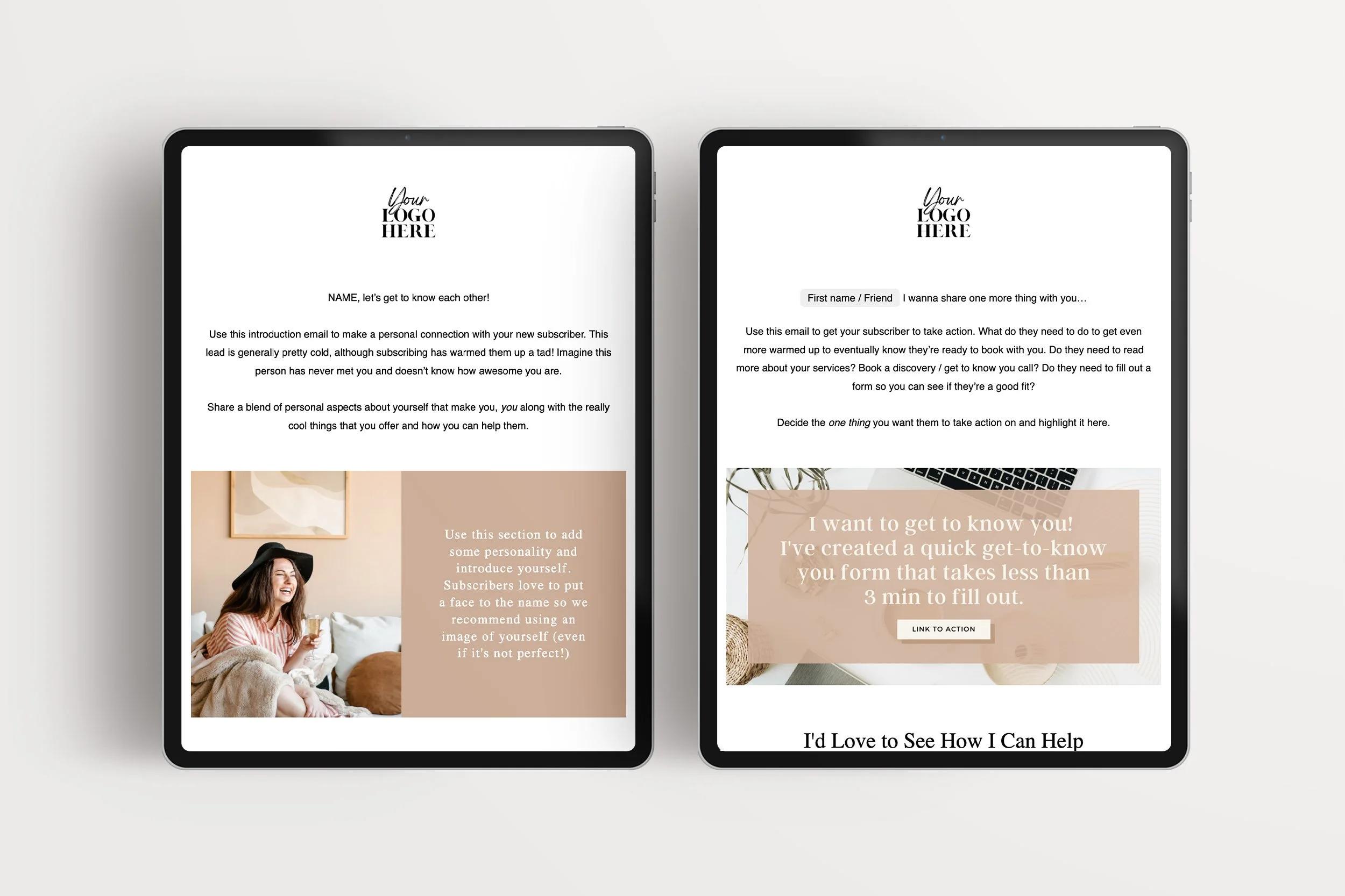 Flodesk Opt-in Sequence: Neutral Collection — The Creative Template Shop