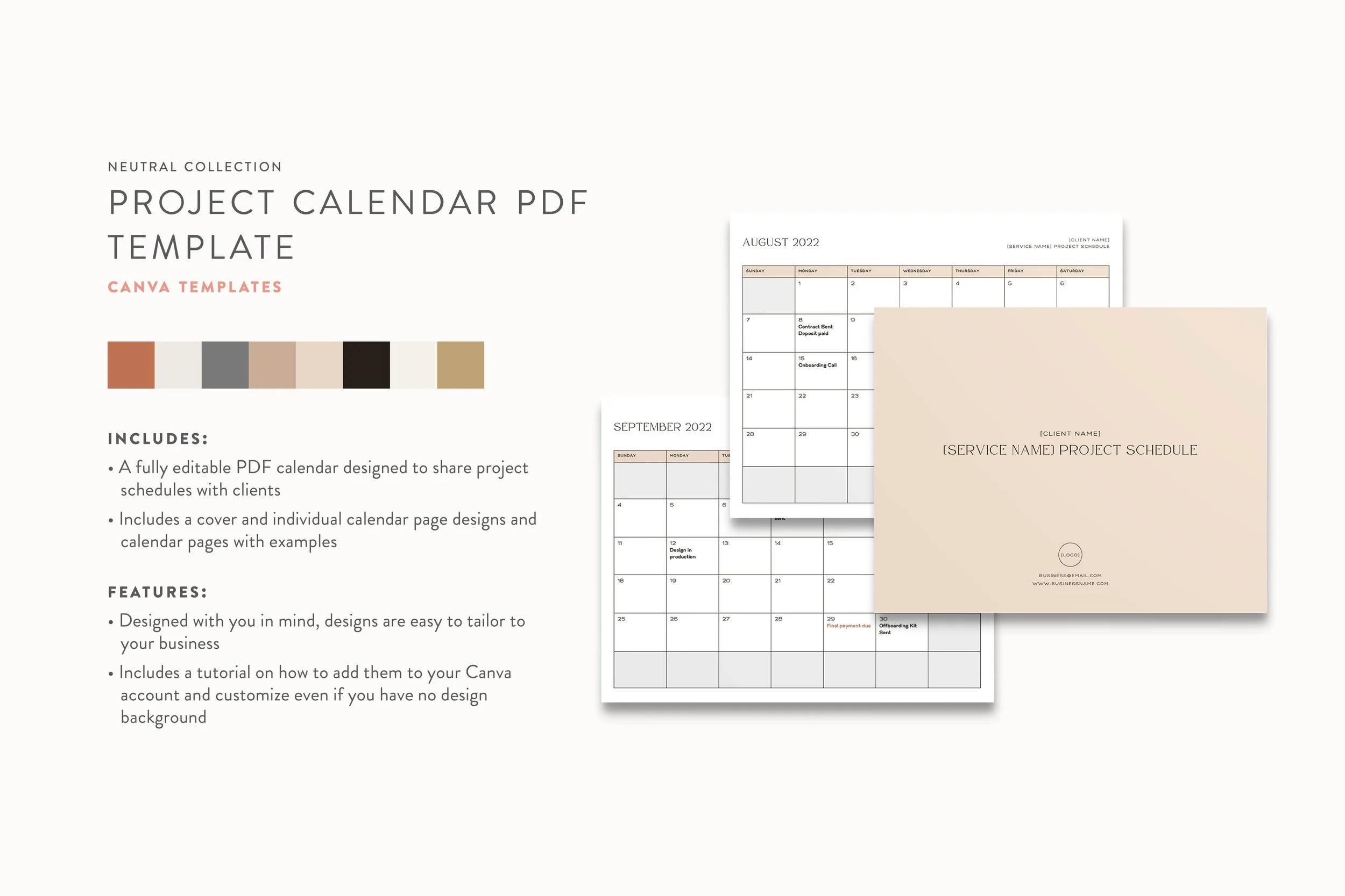 Project Calendar Template