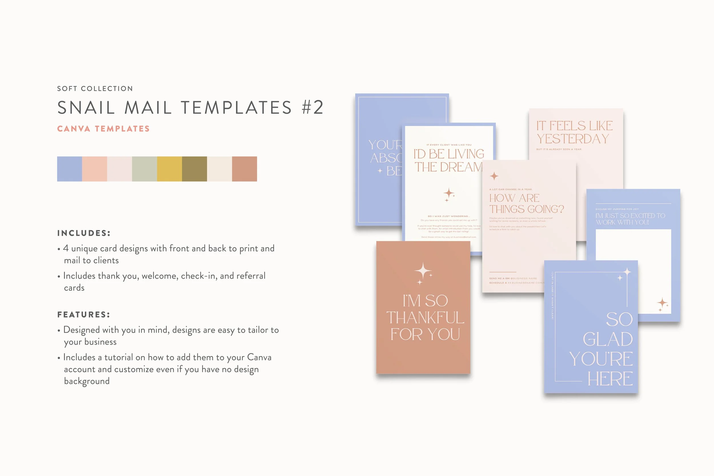 Snail Mail Templates #2 | Soft Collection — The Creative Template Shop