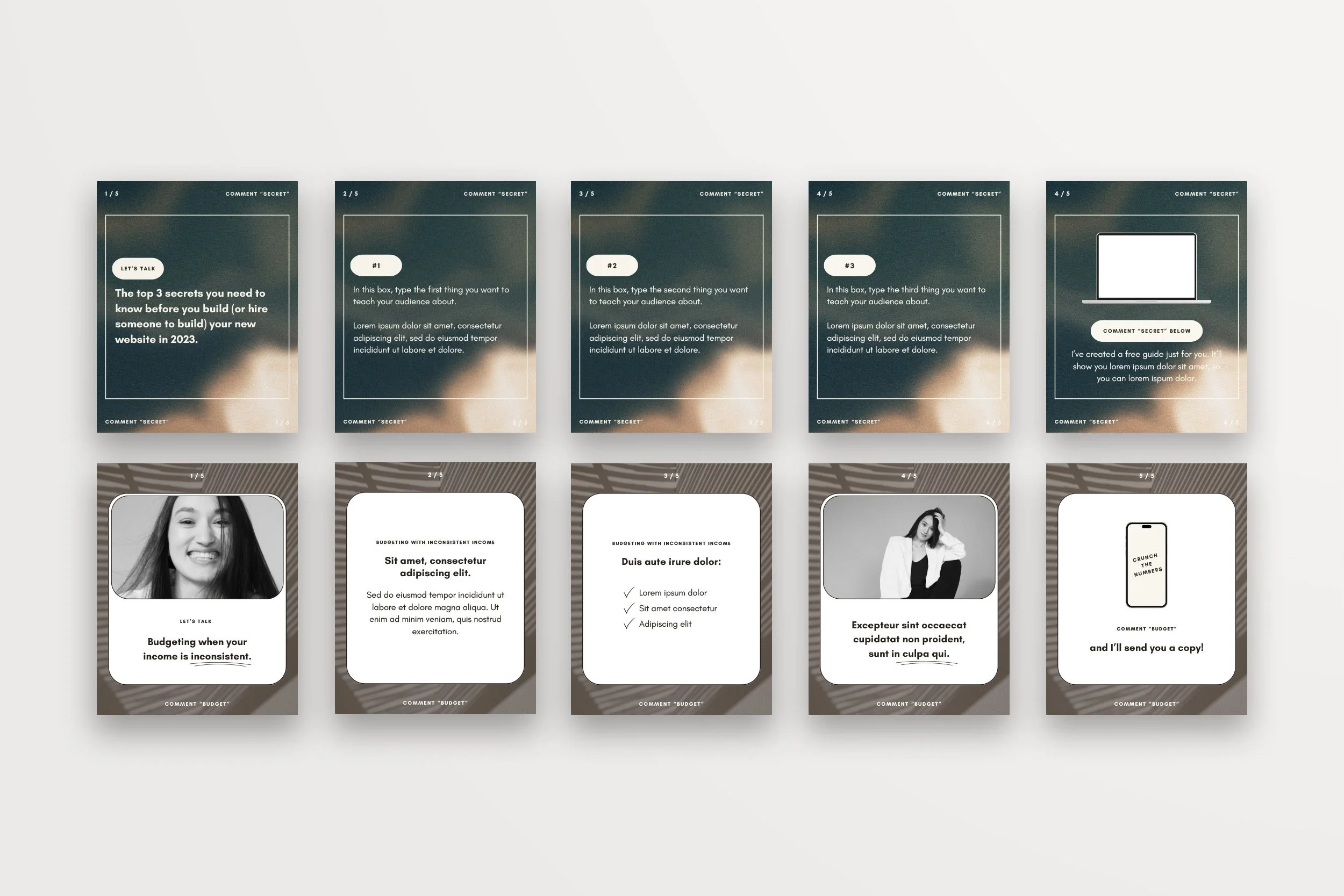 Snail Mail Templates #2 | Neutral Collection — The Creative Template Shop