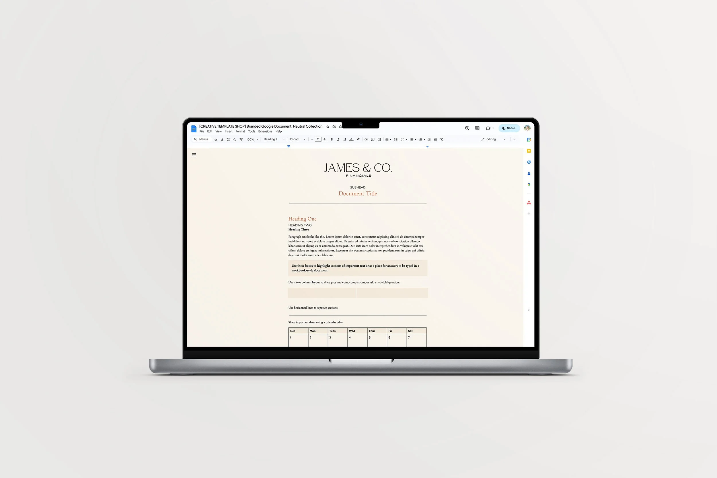 Snail Mail Templates #2 | Neutral Collection — The Creative Template Shop