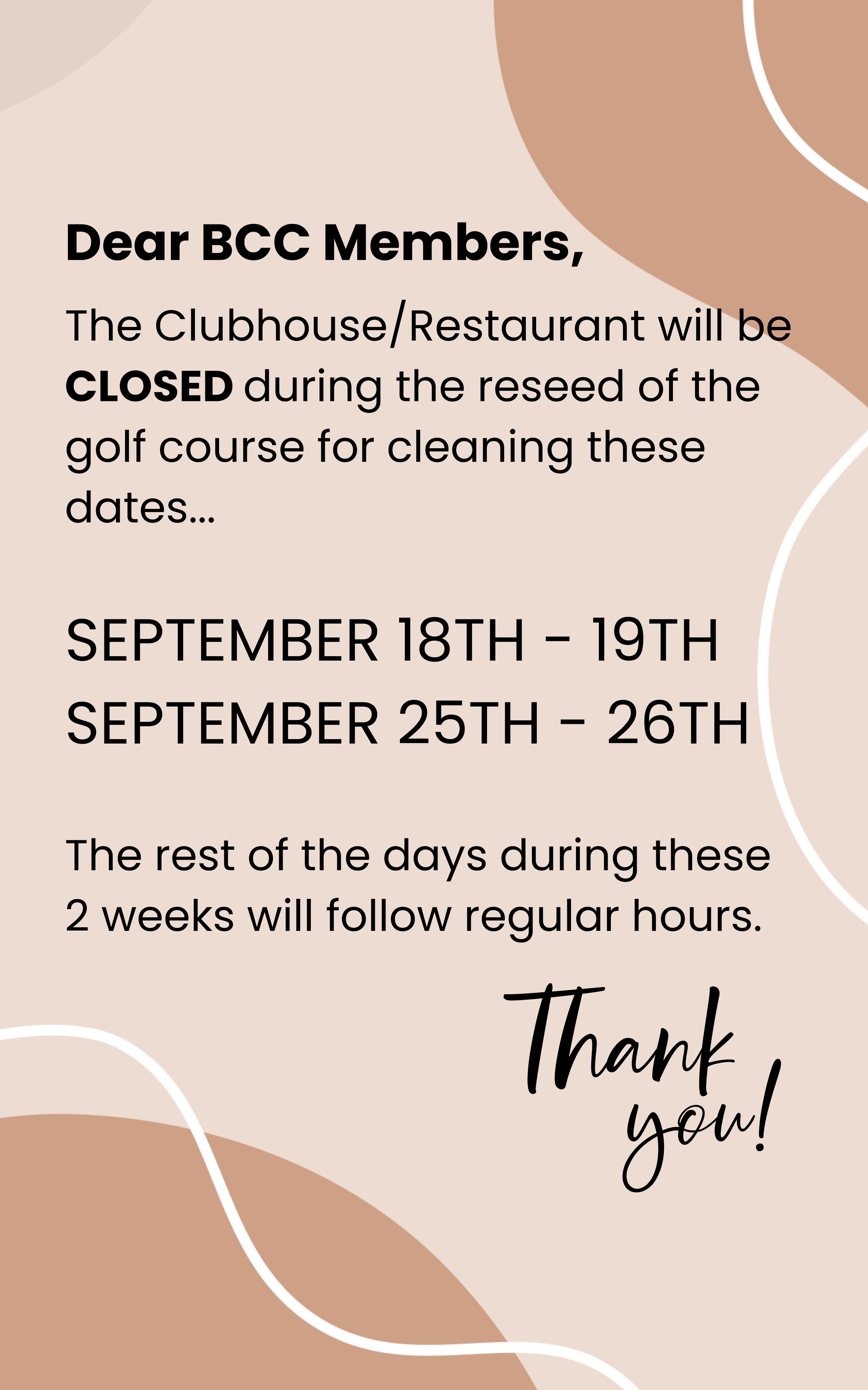 Events List — Bloomington Country Club