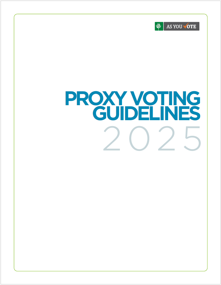 Proxy Voting Guidelines 2025 — As You Sow