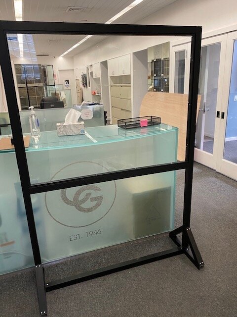 Portable Glass Sneeze Guards — Capitol Glass