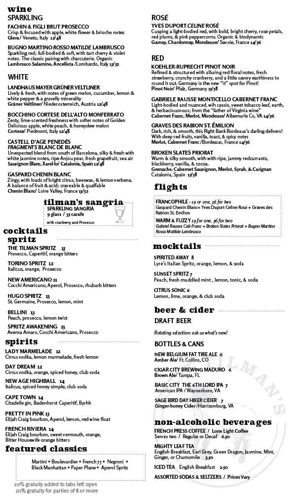 Food & Drink — Tilman's