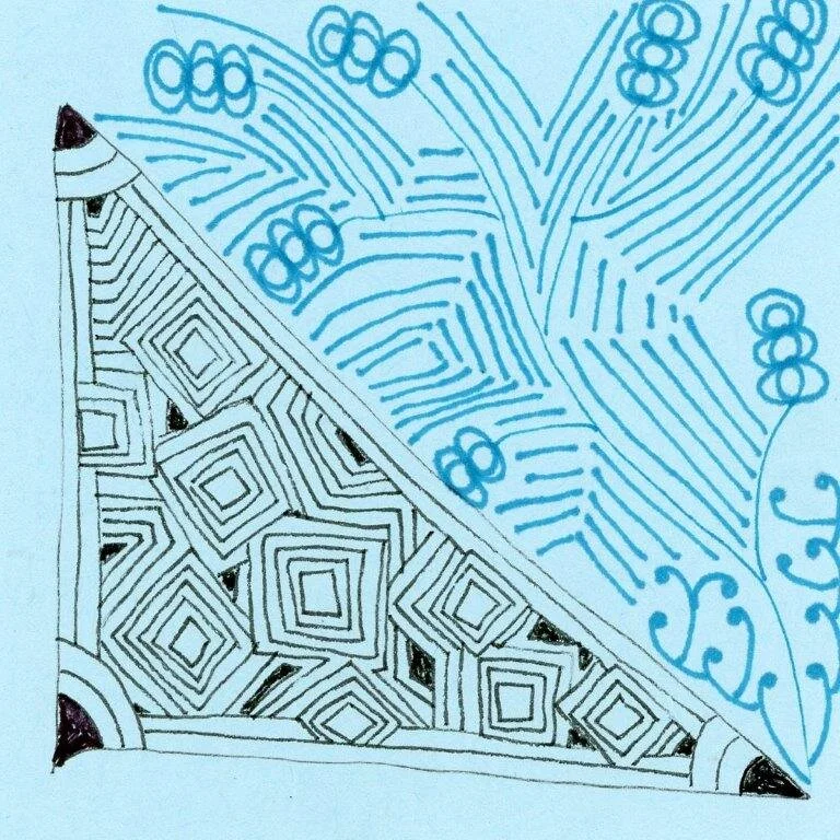 Completed “to be continued” Zentangle® Tiles — The 21st Century Matriarch