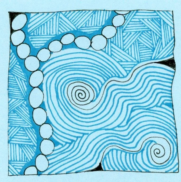 Completed “to be continued” Zentangle® Tiles — The 21st Century Matriarch