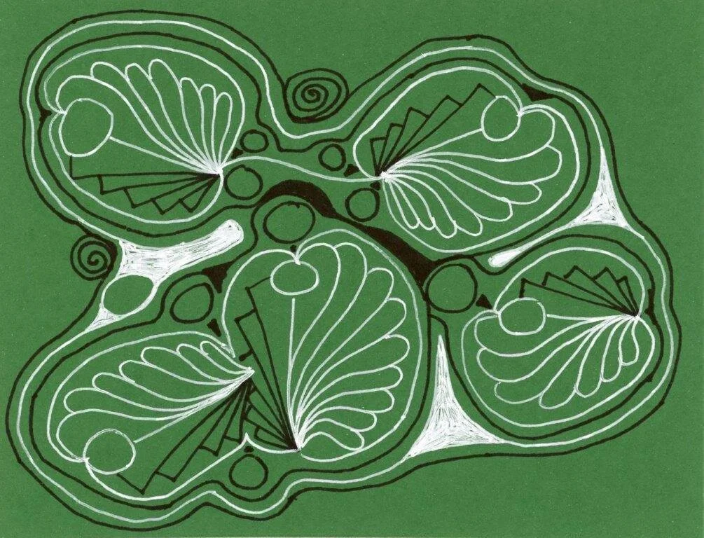 Green Zentangle® Tiles for March 2021 — The 21st Century Matriarch