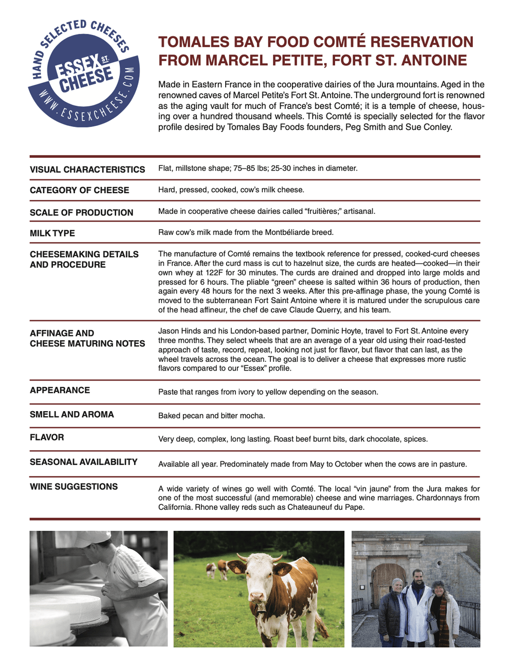 Cheese Information Sheets — Essex St. Cheese