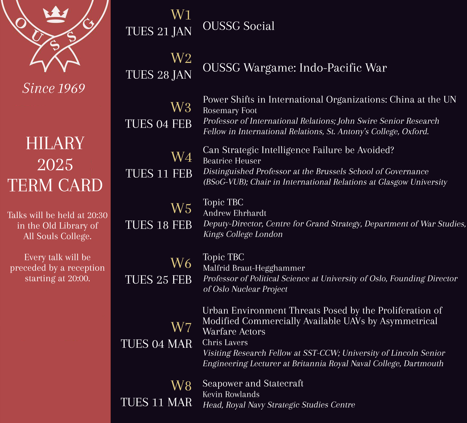 Oxford University Strategic Studies Group (OUSSG) Term Card — Oxford ...