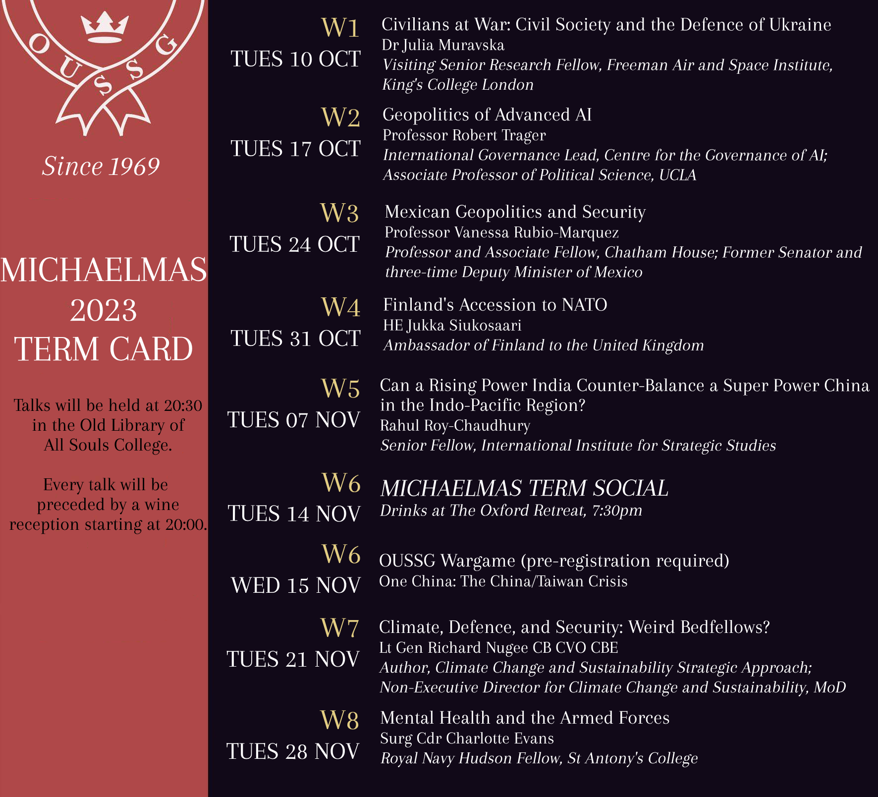 Oxford University Strategic Studies Group (OUSSG) Term Card — Oxford ...