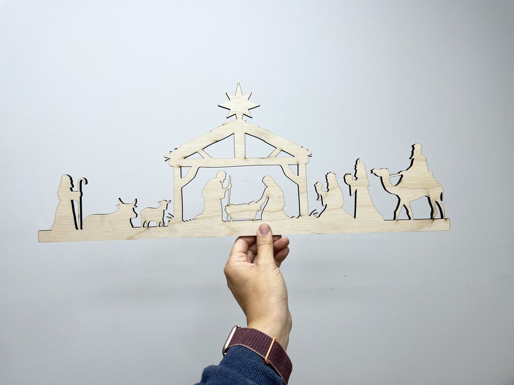 Christmas Manger Scene Silhouette
