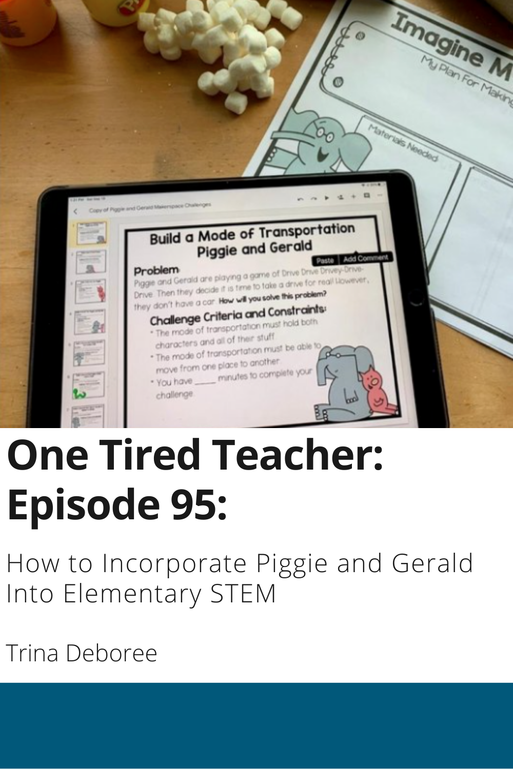 One Tired Teacher 95: Piggie and Gerald using STEM - One Tired Teacher ...