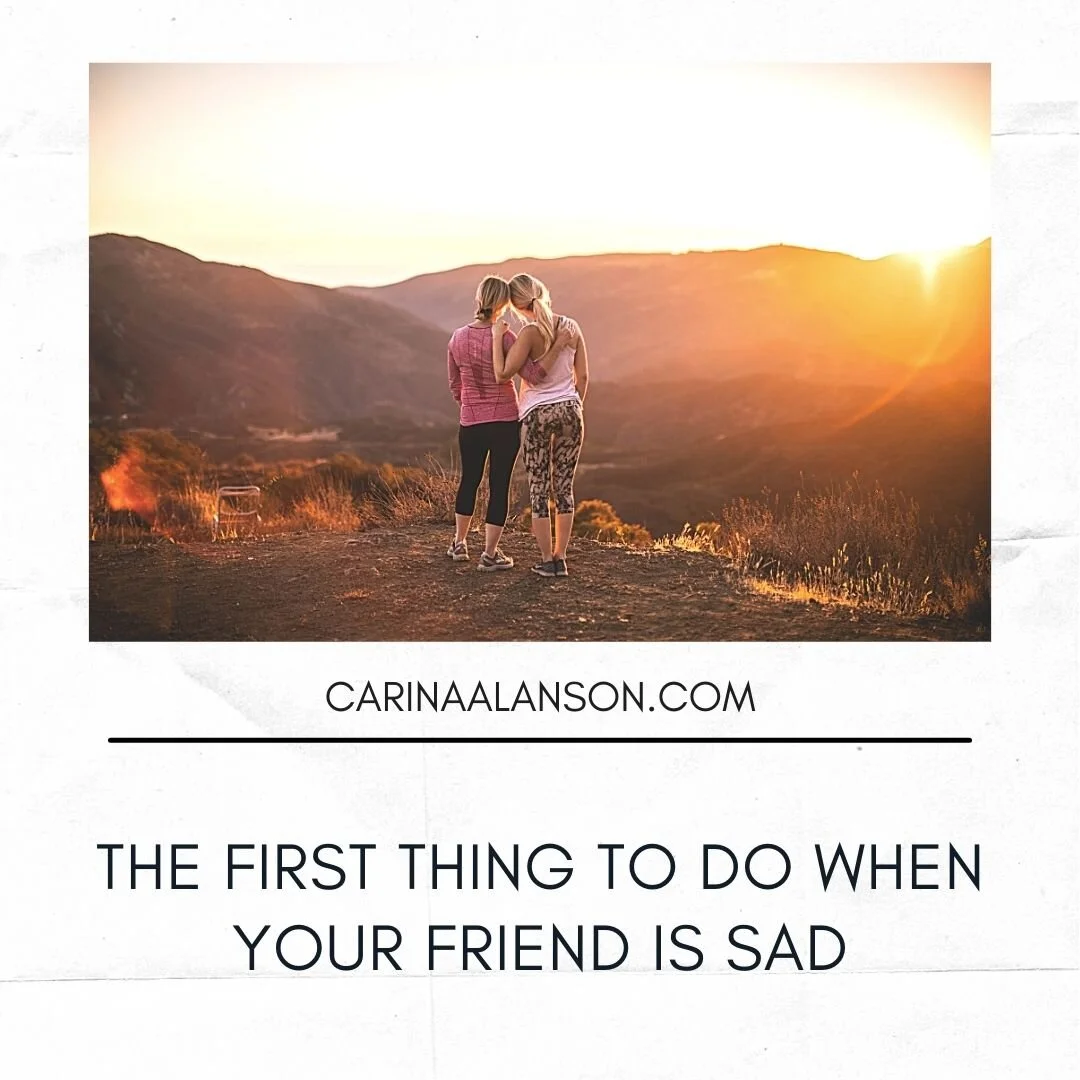 The First Thing to Do When Your Friend Is Sad — Carina Alanson