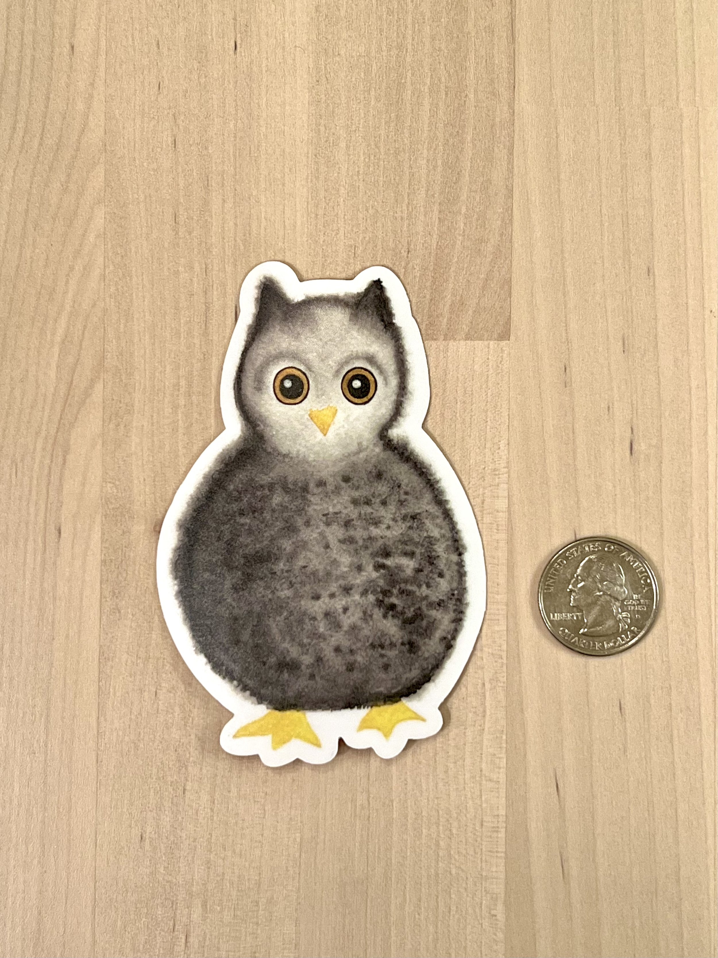 Owl Chick Vinyl Sticker — Carina Alanson