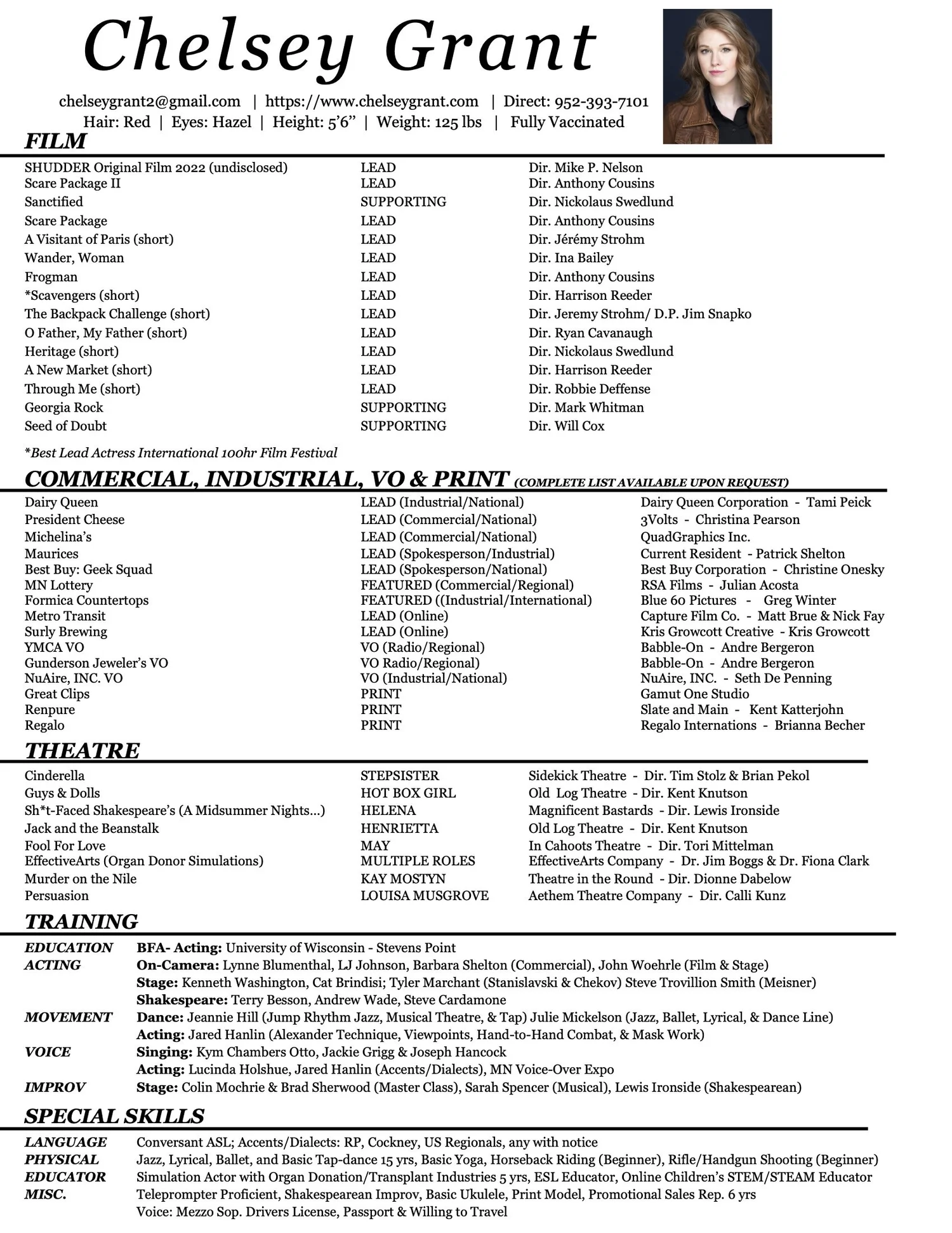 Resume — Chelsey Grant